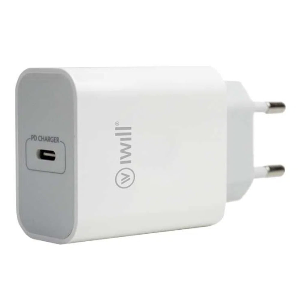 Adaptador de Parede iWill com 1 USB-C PD 20W-1744 - thulerio